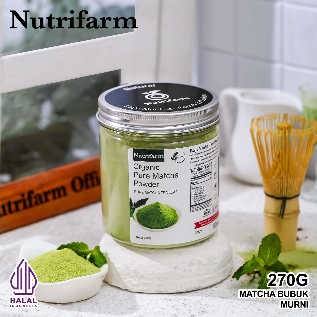 Nutrifarm Matcha Powder Drink 270g | Shopee Malaysia
