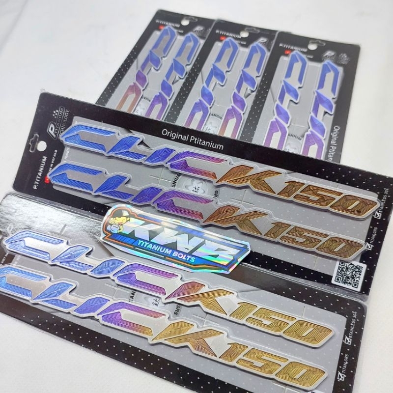 Original click 150 titanium gr5 body logo Emblem, complete color, price ...