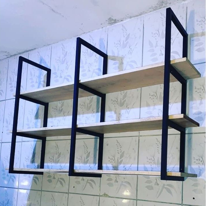 Wall-mounted kitchen shelf, minimalist shelf, multi-purpose shelf, wall ...