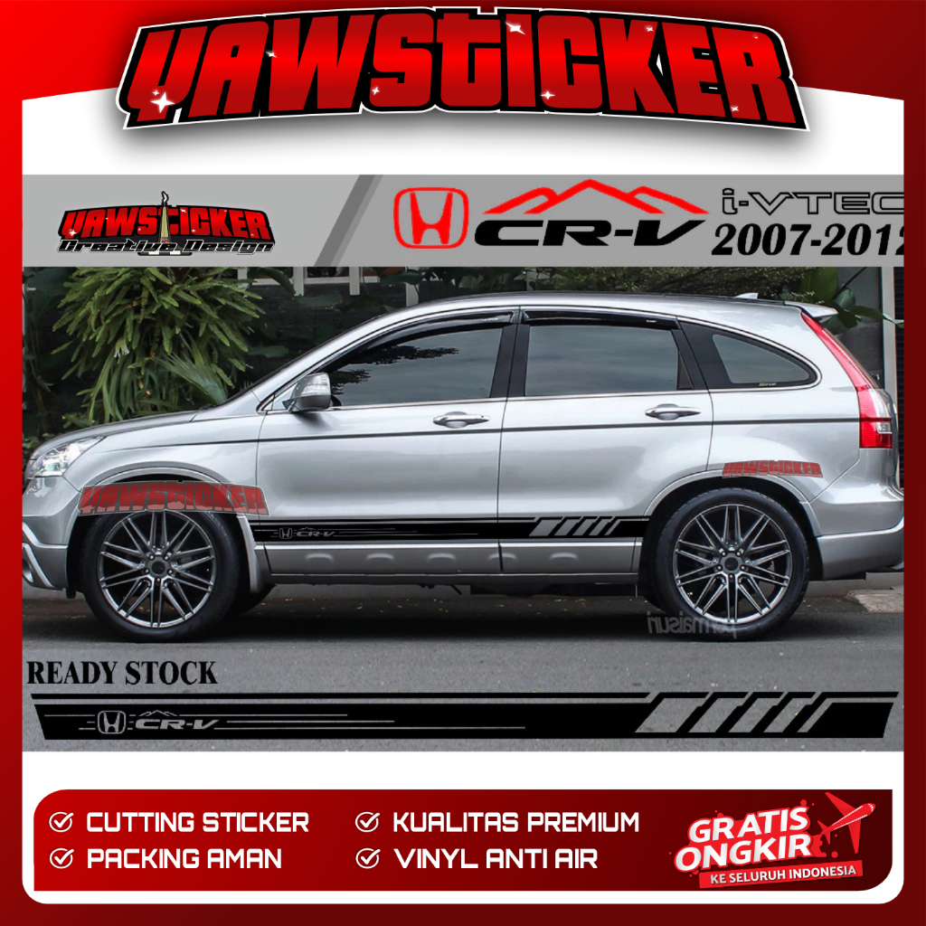 Sticker HONDA CRV 2007 2008 2009 2010 2011 2012 HONDA CRV GEN 3 SIDE ...