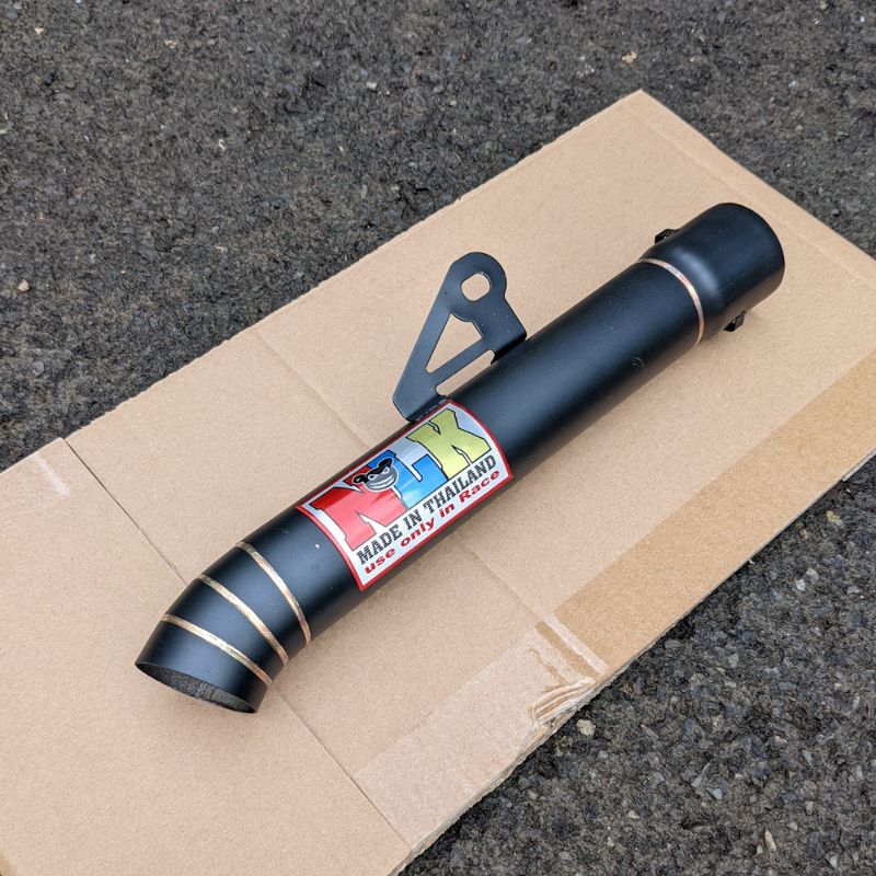 Nlk black tube type Canister pipe exhaust 51mm for Wave 100 110 125 Xrm ...
