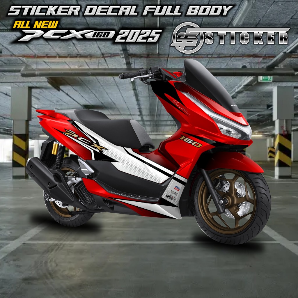 Pcx 160 roadsync 2025 decal sticker with cool simple graphic motif ...