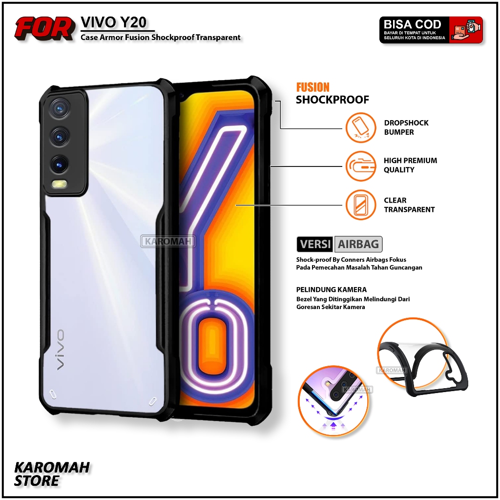 Case Vivo Y20 Y20a Y20g Y20i Y20s Y20t Softcase Fusion Shockproof ...