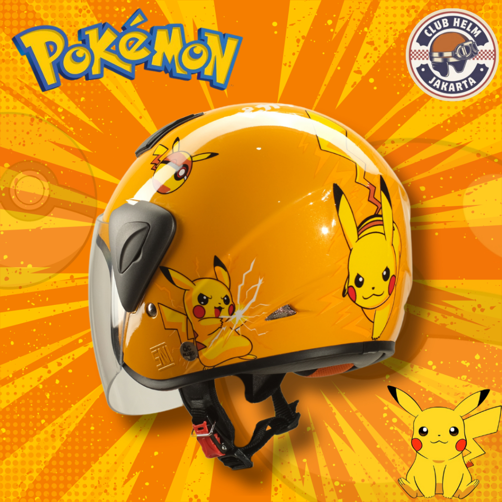 Sni Children's Helmet Pokemon Characters - Pikachu Boys Girls Unique ...