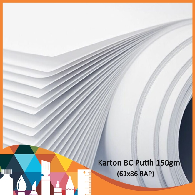 PUTIH White BC Cardboard 150gr 61x86cm / Cardboard Paper / Cardboard ...