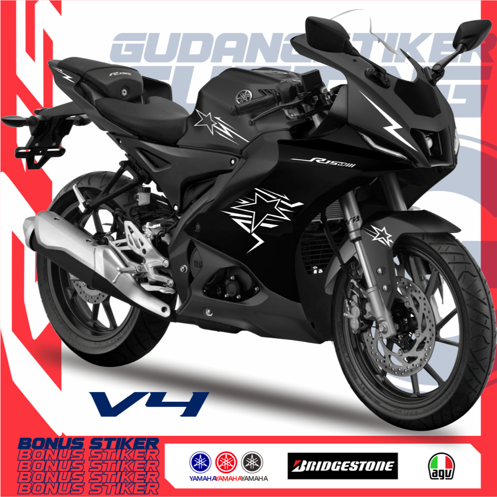 Striping CUTTING R15 V4 STICKER YAMAHA YZF STICKER STARLIS EDITION ...