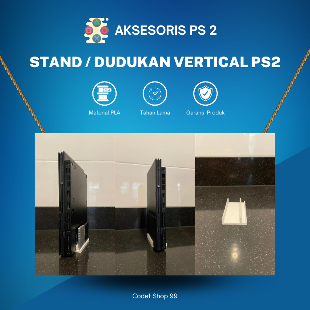 Ps2 SLIM Vertical Stand | Playstation 2 SLIM Standing Stand Mount ...