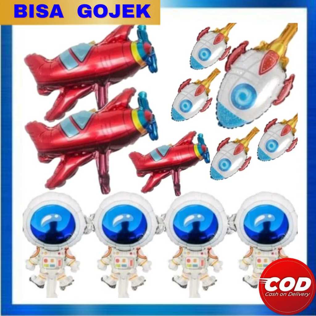 Zifoil Mini Astronaut Character Balloons / Mini Rocket Character ...