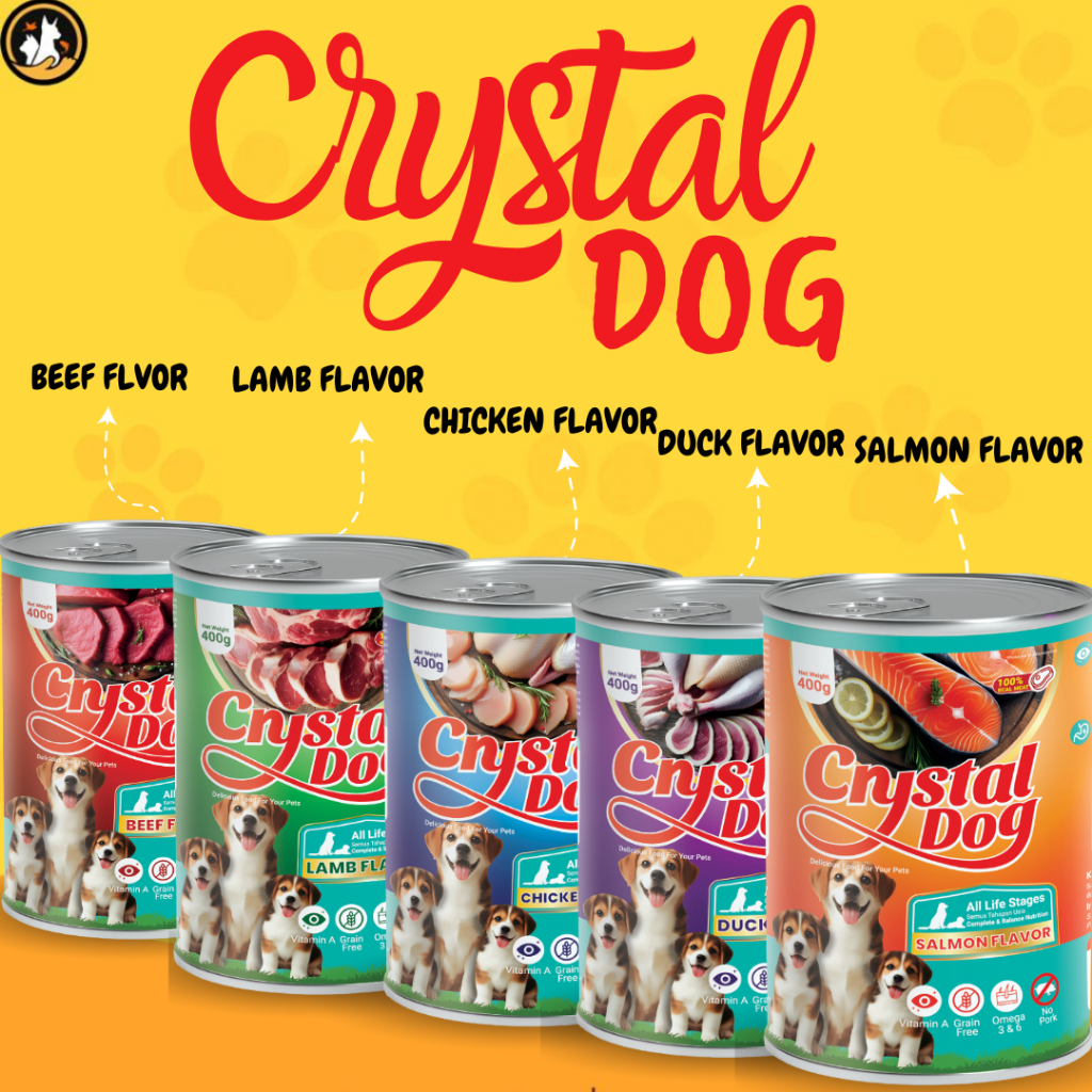 Crystal DOG WET FOOD Cans 400gr- 400gram DOG WET FOOD | Shopee Malaysia