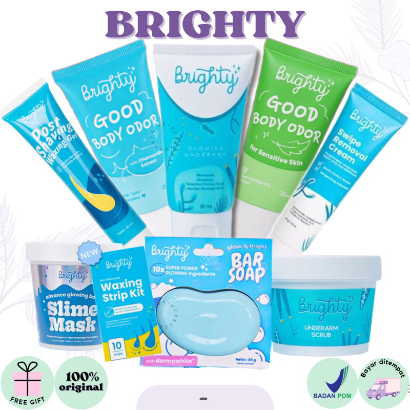 Brighty Underarm Series ( Removal Cream | Waxing Gel | Scrub | Soap Bar ...