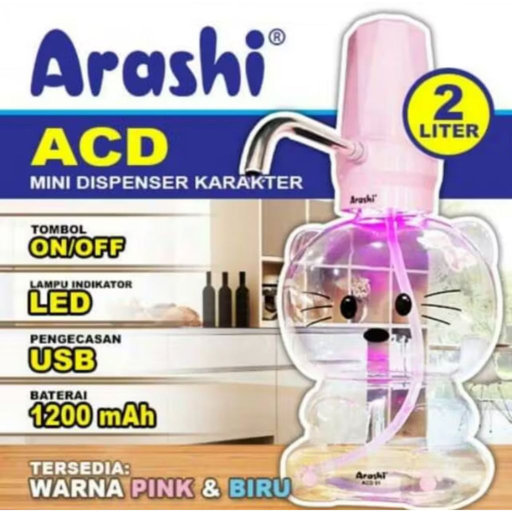 Hello KITTY ARASHI ACD 01 02 2 LITER CHARACTER MINI DISPENSER | Shopee Malaysia