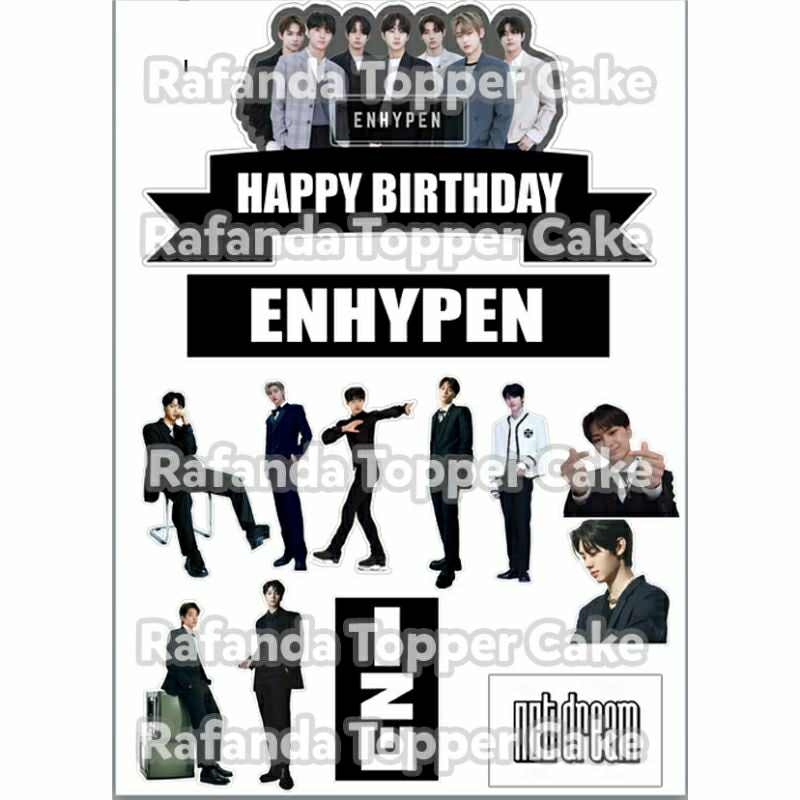 Korean boyband birthday cake Topper toper enhypen | Shopee Malaysia