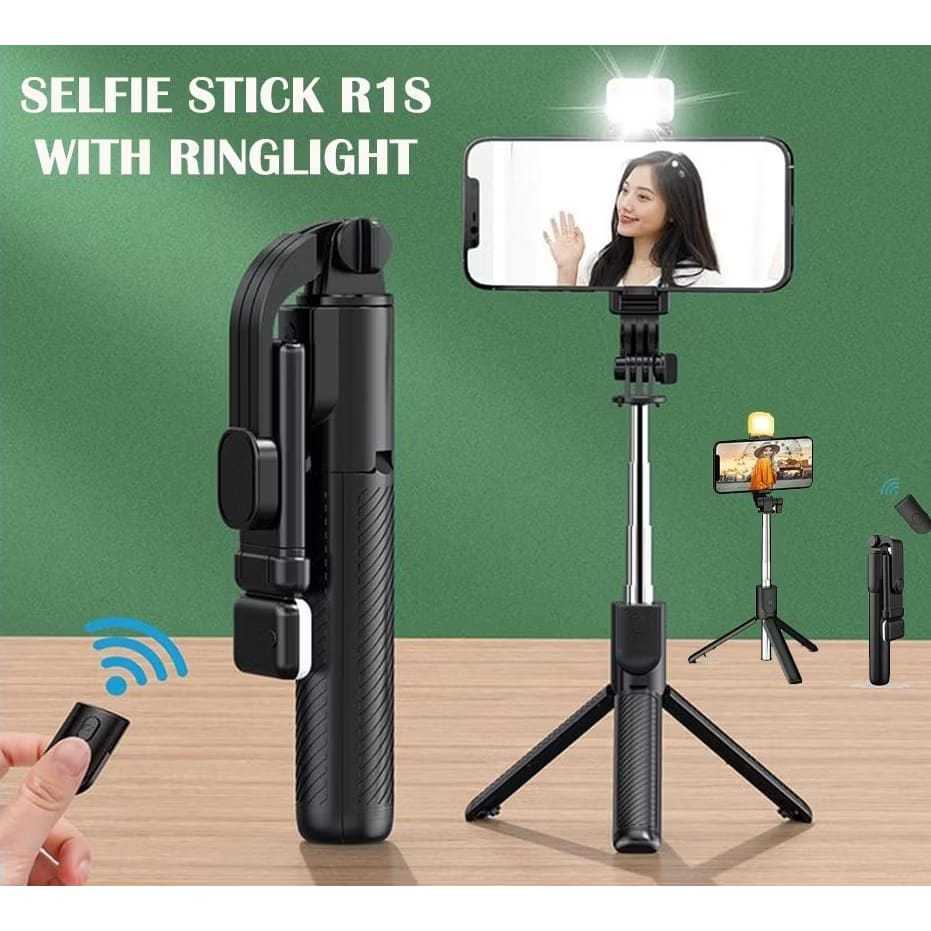 [ Ansa88 ] R1S light selfie stick tripod LED selfie stick remote ...