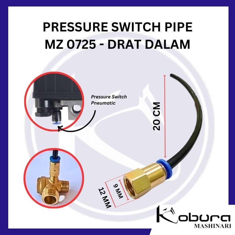 Pressure Switch Pipe MZ 0725 Deep Thread Portable Female Air Compressor ...