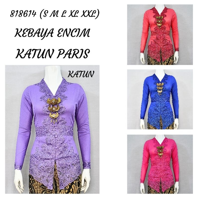 KATUN PUTIH HITAM Beautiful ENCIM KEBAYA LONG SLEEVES EMBROIDERED ...