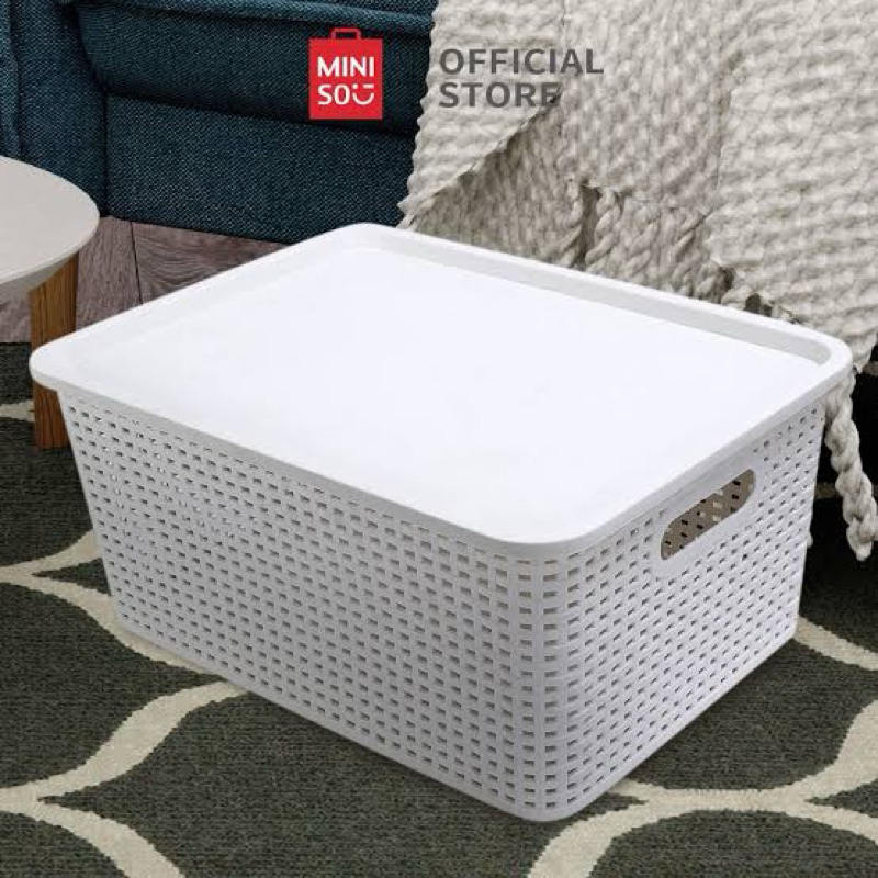 Miniso Storage basket with Cover size M and L/ miniso Storage area ...