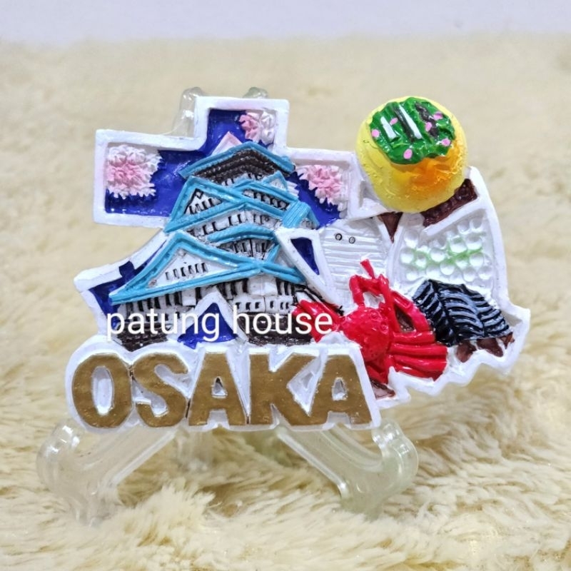 Fridge Magnet Refrigerator Souvenir Osaka Japan Japan Castle Flower ...