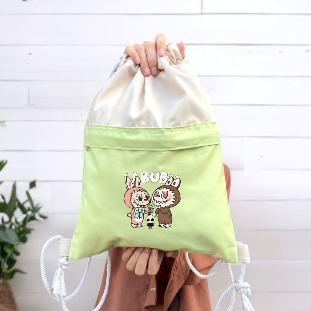 Labubu Stringbag premium children's drawstring bag Naomi pocket Duo ...