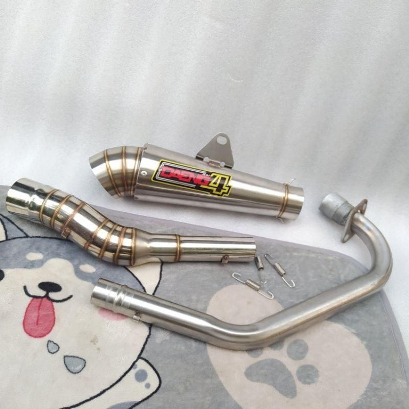 Canister daeng sai4 open pipe big elbow Rusi tc 125 150 175 Tmx 125 150 ...