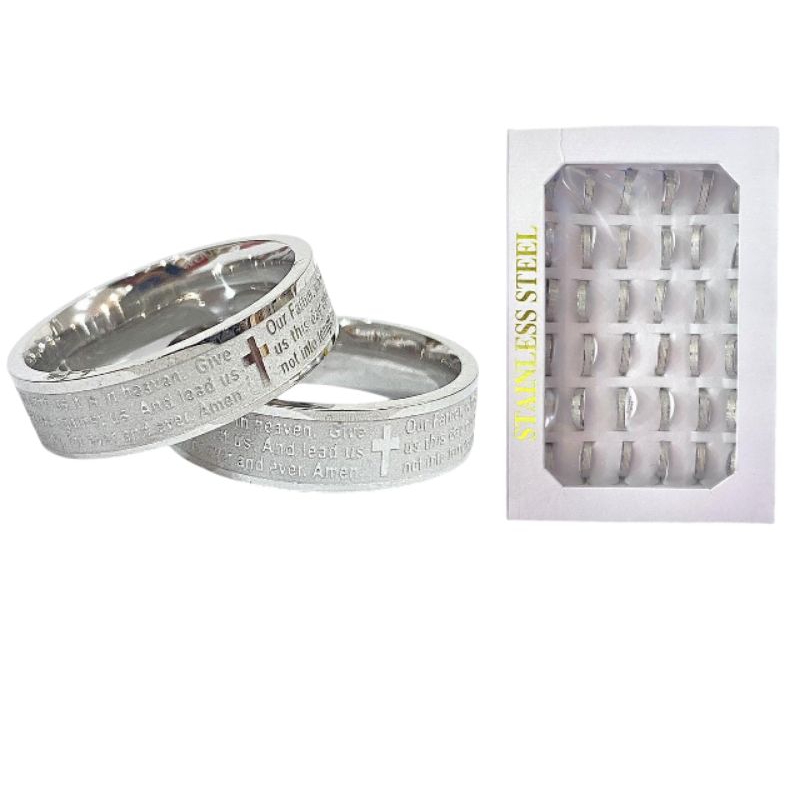 Our Father Prayer Cross Ring (1pcs) - Spiritual Ring - Cross Ring - Our ...