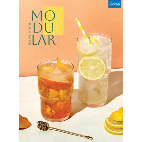 Ocean MODULAR Hi Ball Stackable Glass / Thick Premium Glass Drinking ...