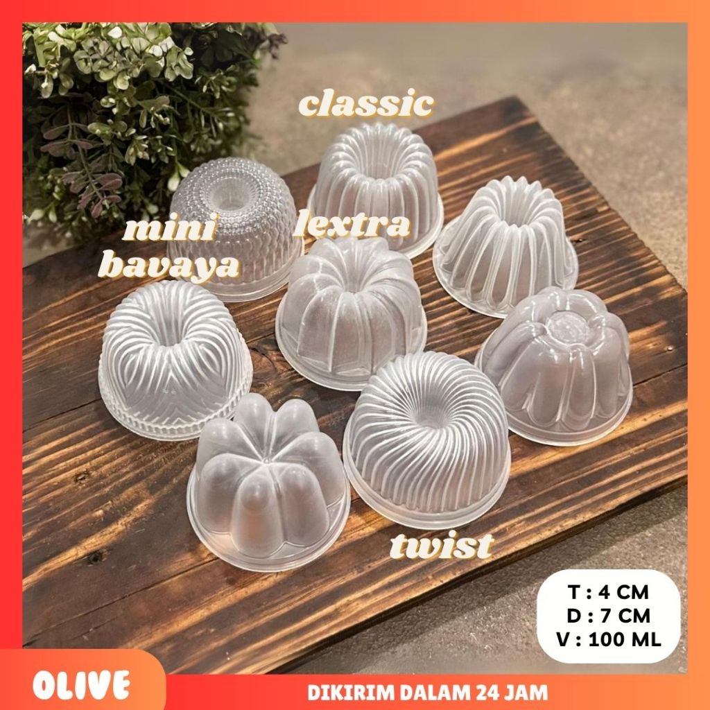 (Contents 12pcs) 4 models of Viral Mini Pudding Molds, Steamed Sponge ...