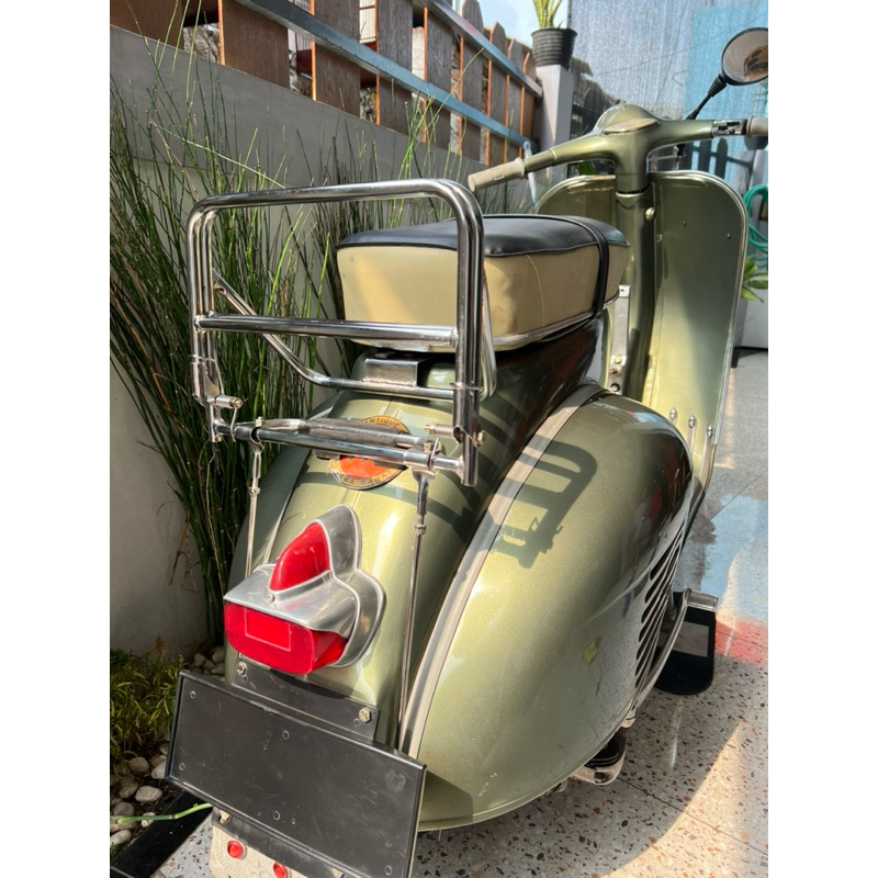 HITAM Vespa vbb super sprint bajaj Rear Rack backrack Chrome And Black ...