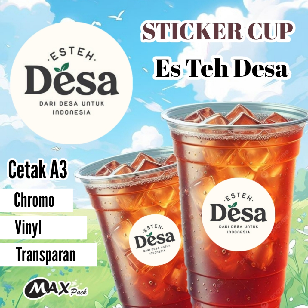 Print VILLAGE ICE TEA STICKERS | Village Iced Tea Sticker | Vinyl ...