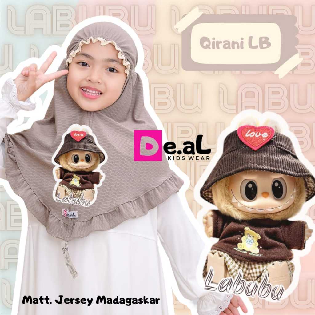 Deal LB labubu Instant hijab Children Wrinkles Forehead Character ...