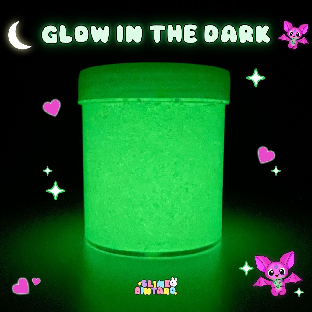 GLOW IN THE DARK SLIME BY SLIME BINTARO || DANGEROUS SLIME IN THE ...