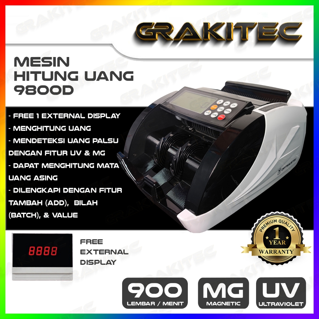 MESIN 9800d Money Counter Machine - Money Counter Money Counting Tool ...