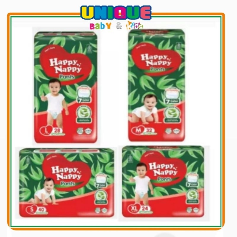 Happy Nappy Pants Diapers M32-L28-XL24 | Shopee Malaysia