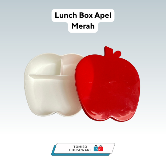 Plain Apple Lunch Box 3 Dividers 4 Colors | Place to Eat Lunch Place ...
