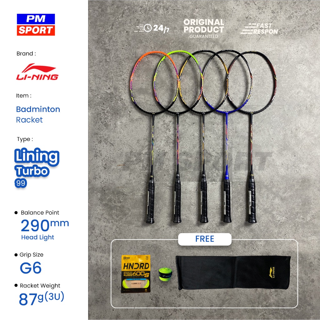 Lining TURBO 99 ORIGINAL BADMINTON / BADMINTON RACKET | Shopee Malaysia
