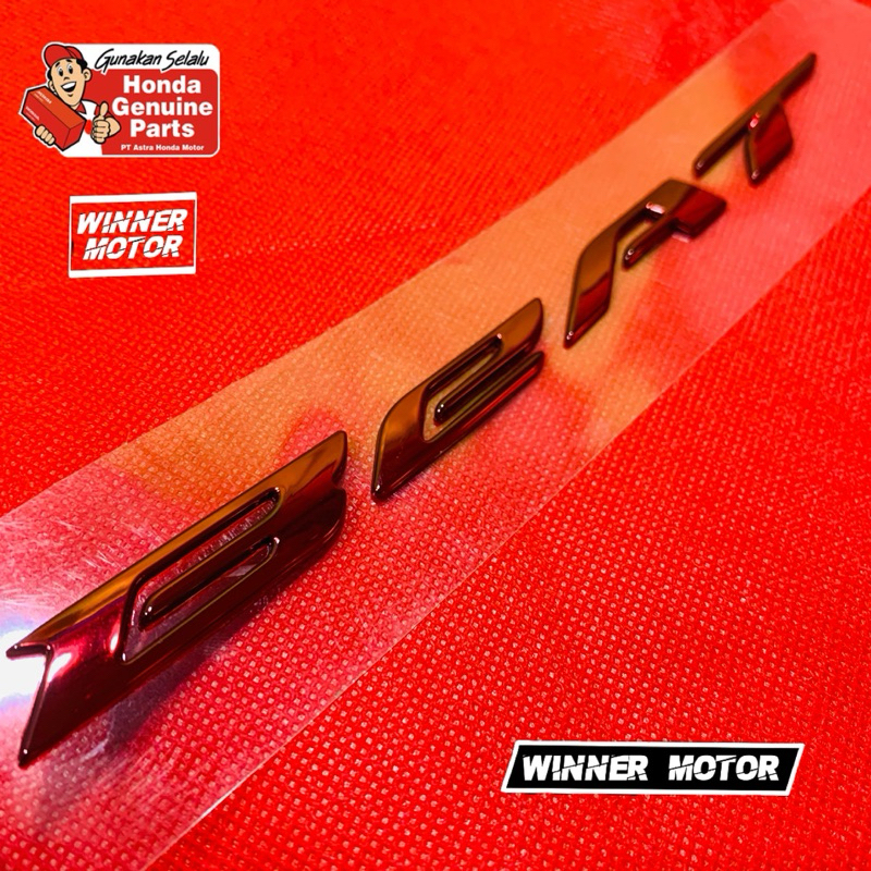 MERAH 1pcs Honda beat red beat deluxe beat led original embossed logo ...