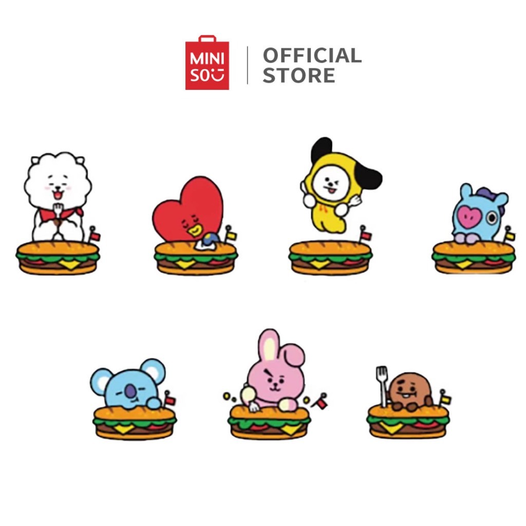 Miniso TOY - Miniso x BT21 Blind Box Burger Party Series Surprise Box ...