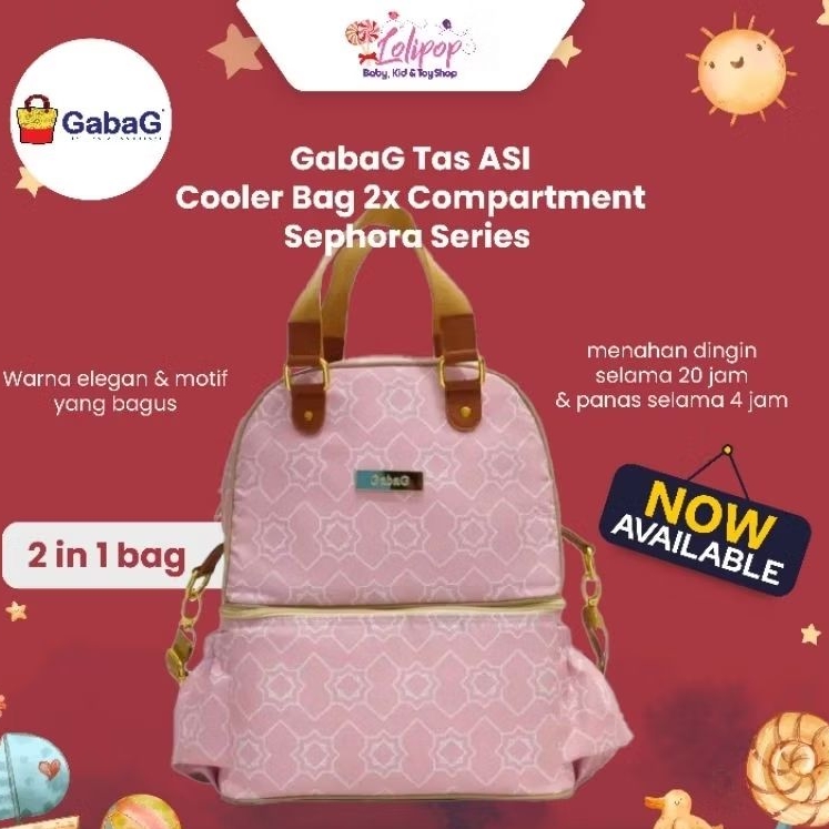 Gabag Cooler Bag Sephora Sling Tote Double Compartment Free Ice Gel 500 ...