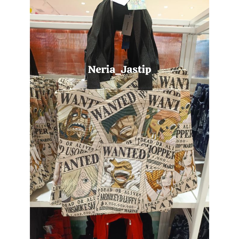 Miniso x One Piece OnePiece Totebag Tote Bag Handbag Hand Bag Zipper ...