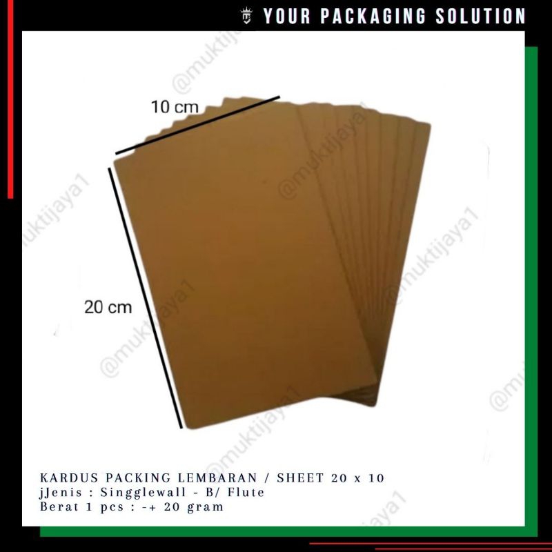 Cardboard SHEET 20x10cm / CARTON / CARDBOARD / SHEET PACKING ...