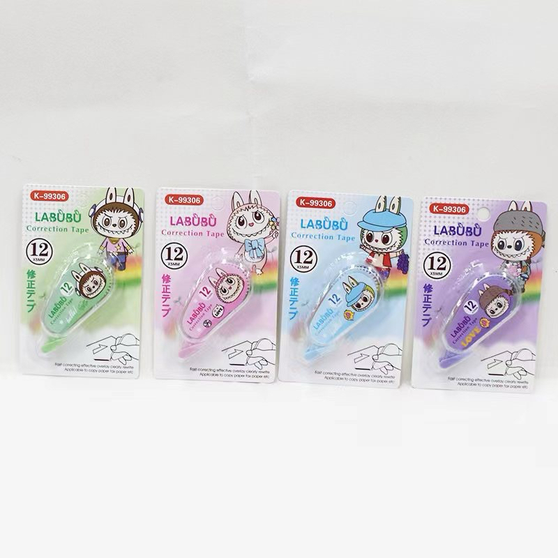 Labubu tip x roll/tip ex Paper fancy tape students StationAry school 8m ...