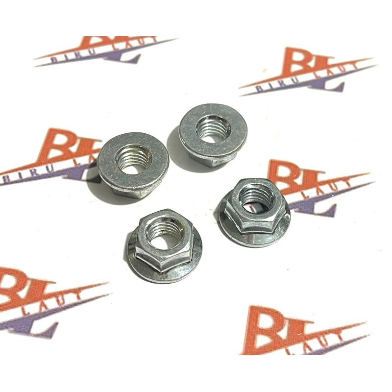 PUTIH (package Contains 10 pieces) original White M8 Flange Nuts/ M8 ...
