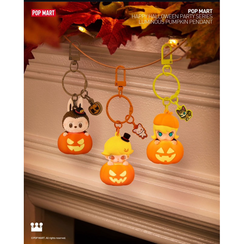 Pop mart Halloween Labubu Pendant Keychain / Popmart Labubu Luminous ...