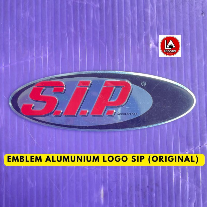 SIP logo aluminum Emblem (original) by SIP Scootershop Germany | Shopee ...