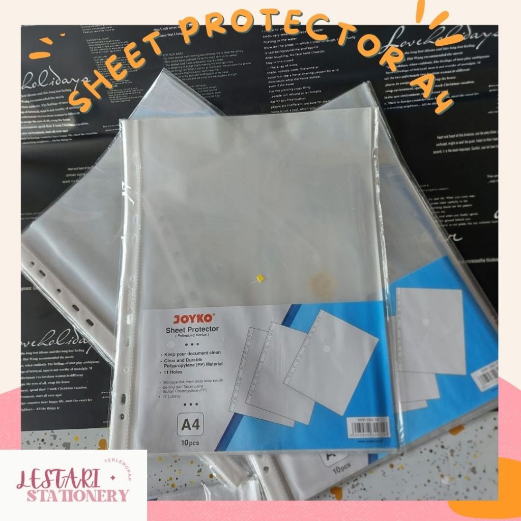 JOYKO A4 SHEET PROTECTOR / PAPER SIZE SHEET PROTECTOR / PAPER PROTECTOR ...