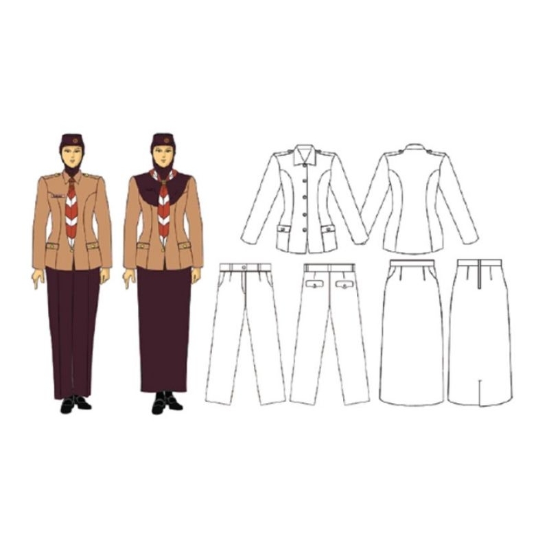 KEMEJA 1stel Rafilo Girl Scout Leader Long Sleeve Special for Teachers ...