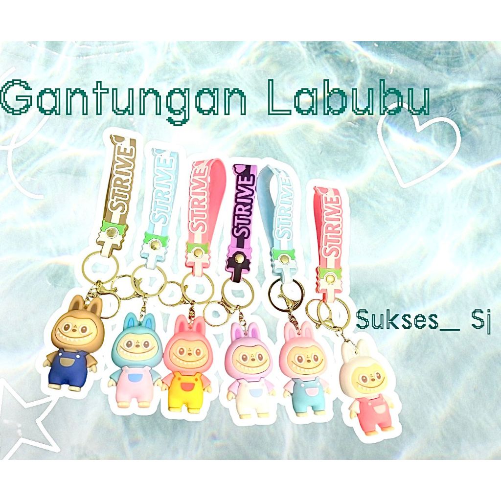 GANTUNGAN (AJ) Squishy Labubu Keychain / Cute Keychain with Labubu ...