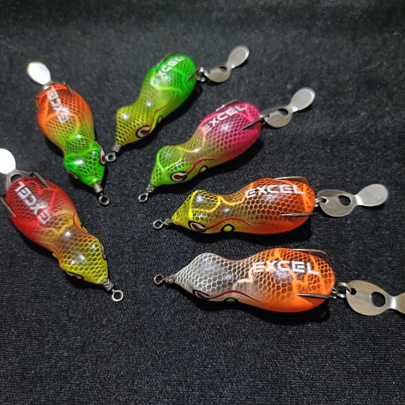 SOFT FROG JAWS 5CM BLADE ENTONG EXCEL LURE COCK AND TOMAN CASTING BAIT ...