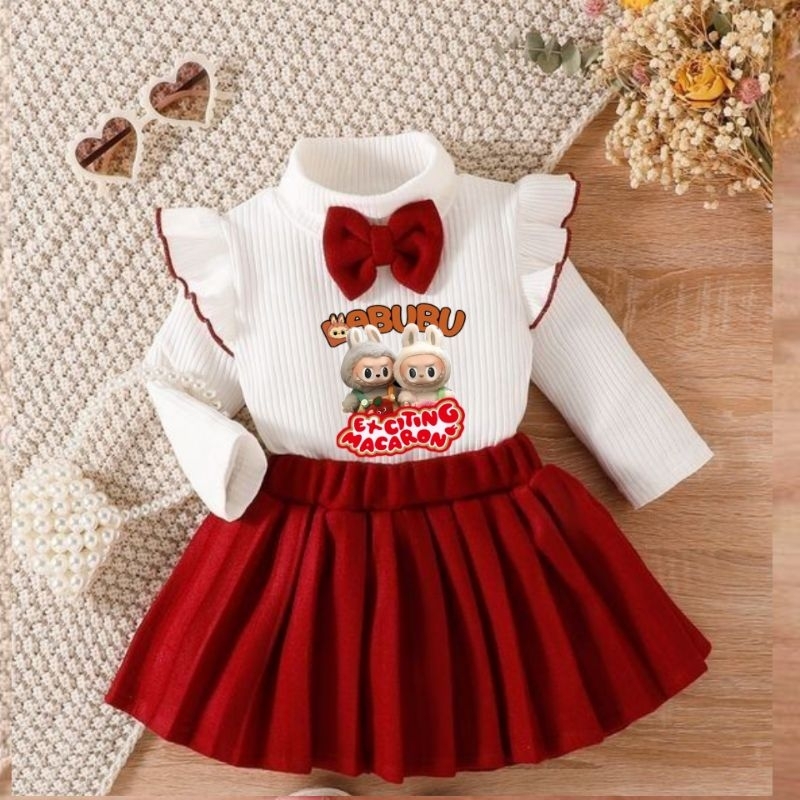 Hornet Knit Girls' Suits 1-6 Years Labubu Clothes Suits | Shopee Malaysia
