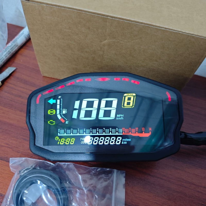 ORIGINAL Universal Digital Speedometer rx3n LED Odometer ZT Backlight | Shopee Malaysia