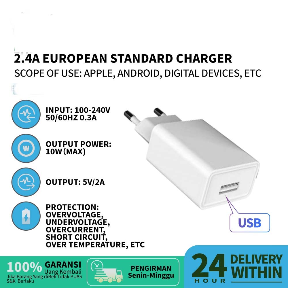 10 Watts USB Adapter Charger Head / 100W USB Cable Data Cable Charger ...